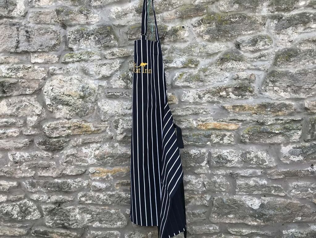 Butcher's bib apron - The Rat at Anick, an award winning country pub